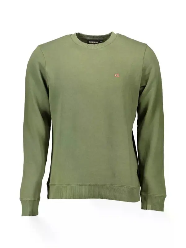 NAPAPIJRI Cotton Sweatshirt With Logo Patch - Green