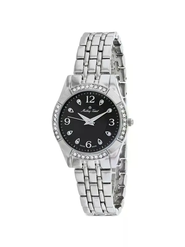 MATHEY TISSOT Fleury Crystal-embellished 28mm Watch - Black