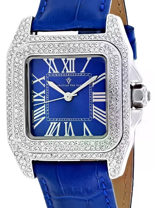 CHRISTIAN VAN SANT Radieuse Crystal-embellished 41mm Watch - Blue
