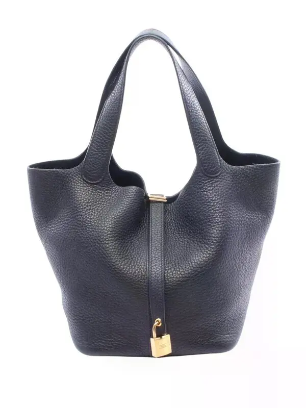 Hermès Clemence Picotin Lock 22 Handbag - Black