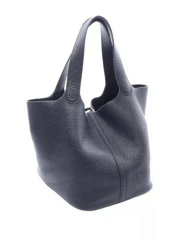 Hermès Clemence Picotin Lock 22 Handbag - Black