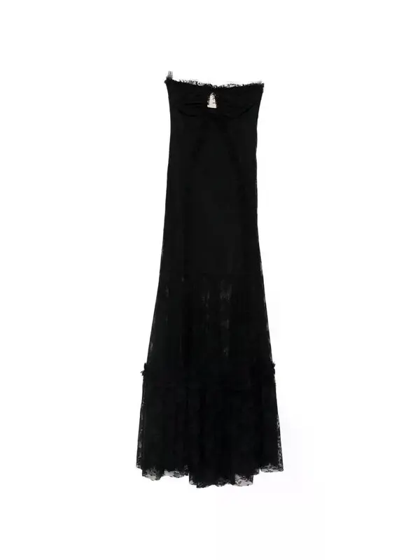 ANIYE BY Era Ruffled Lace Maxi Dress - Black