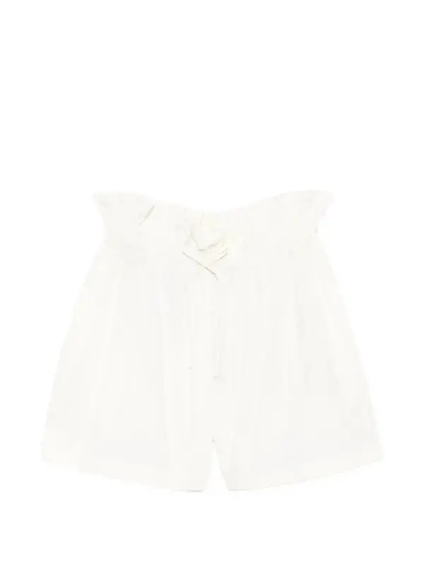 JIL SANDER Paperbag-waist Drawstring Shorts - White