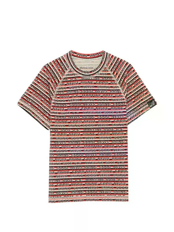Martine Rose Raglan-sleeve Shrunken T-shirt
