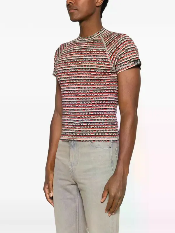 Martine Rose Raglan-sleeve Shrunken T-shirt