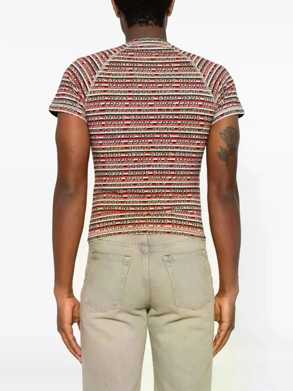 Martine Rose Raglan-sleeve Shrunken T-shirt