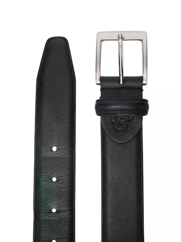 Canali Logo-debossed Belt