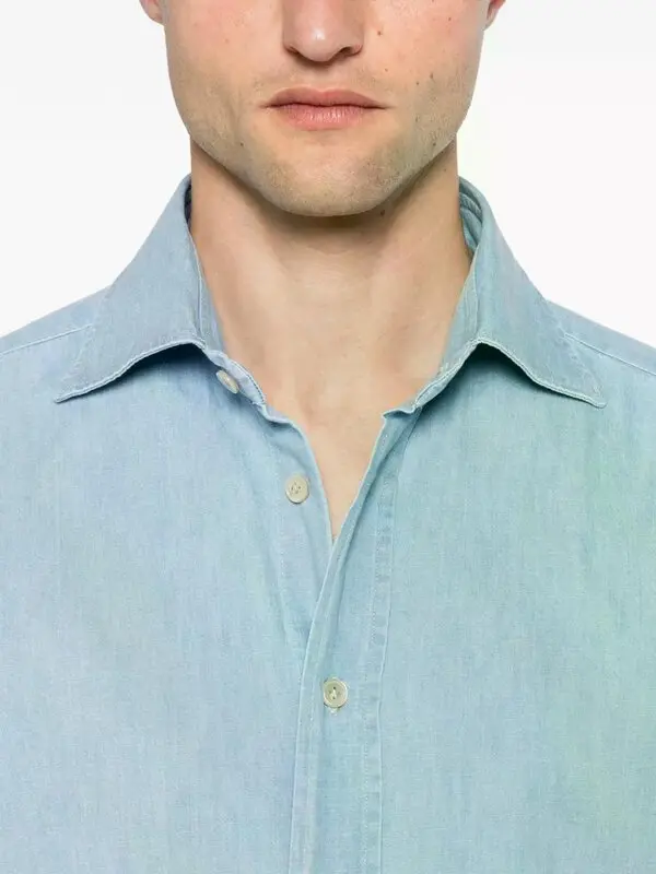 Eleventy Long-sleeve Shirt - Blue