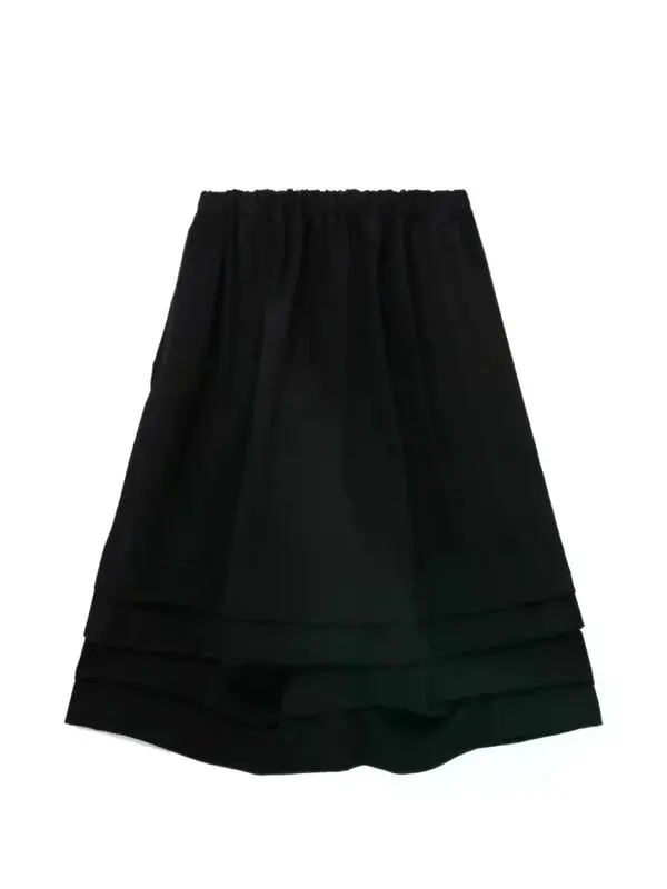Comme Des Garçons Layered Midi Skirt - Black
