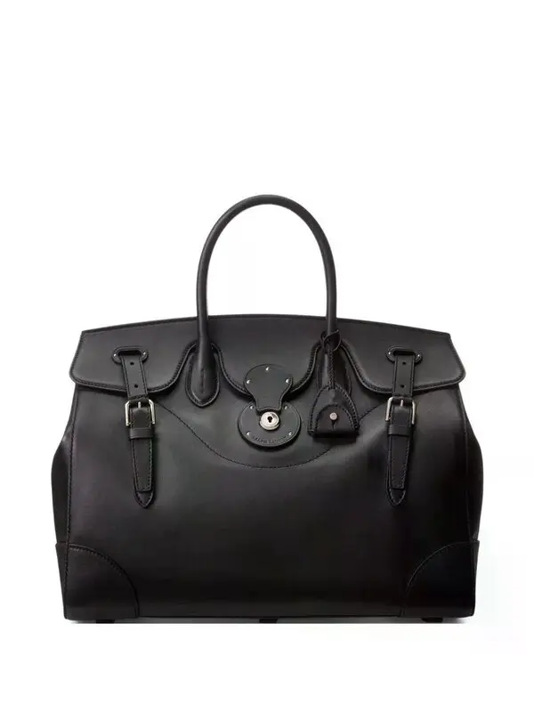 Ralph Lauren Ricky Buckle-detail Leather Bag - Black