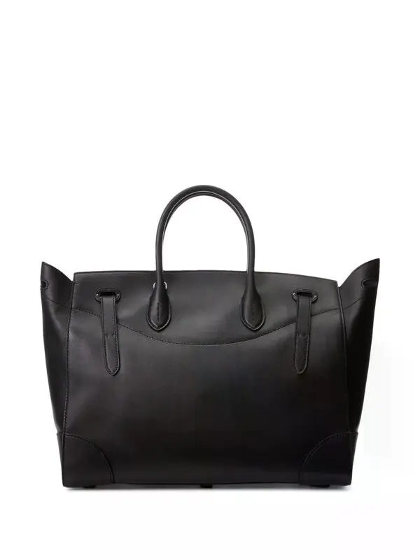 Ralph Lauren Leather Satchel With Buckle Detail - Black