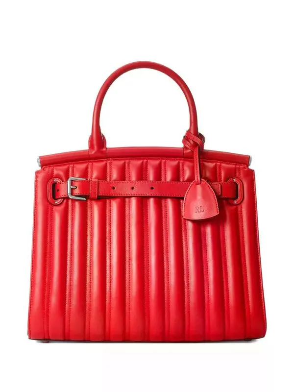 Ralph Lauren Medium Rl50 Quilted Tote Bag - Red