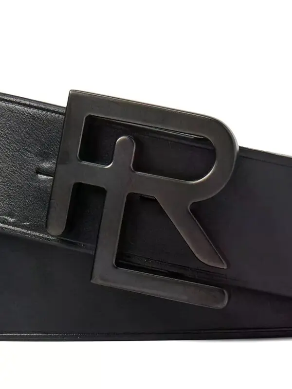 Ralph Lauren Purple Label Logo Buckle Leather Belt