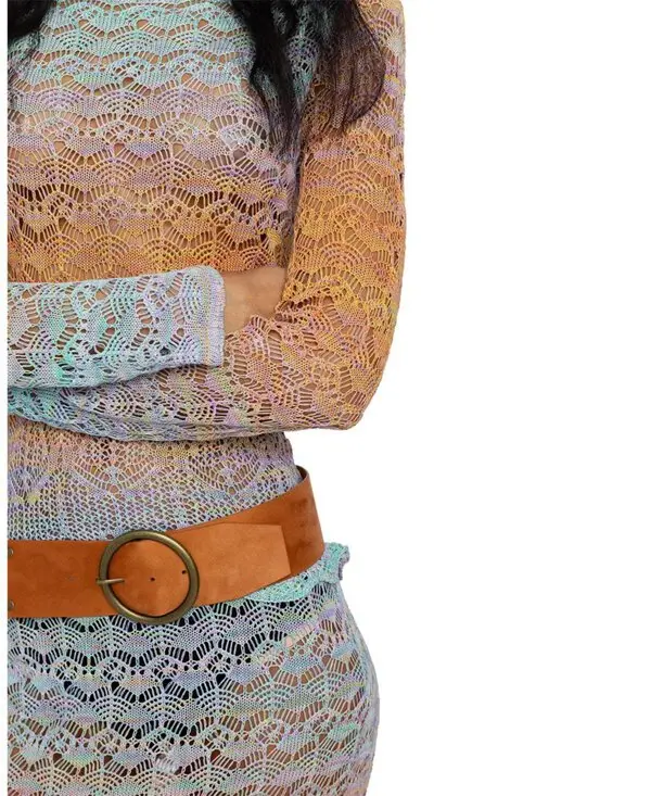 Anna Sui Ombre Space Dye Crochet Top - Sunset