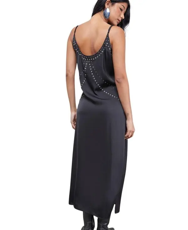 WAREHOUSE Premium Stud Embellished Slip Dress