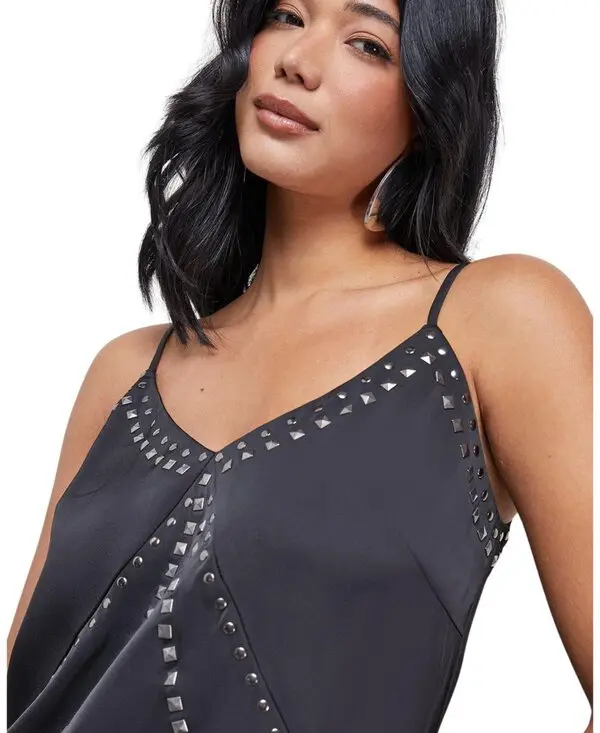 WAREHOUSE Premium Stud Embellished Slip Dress