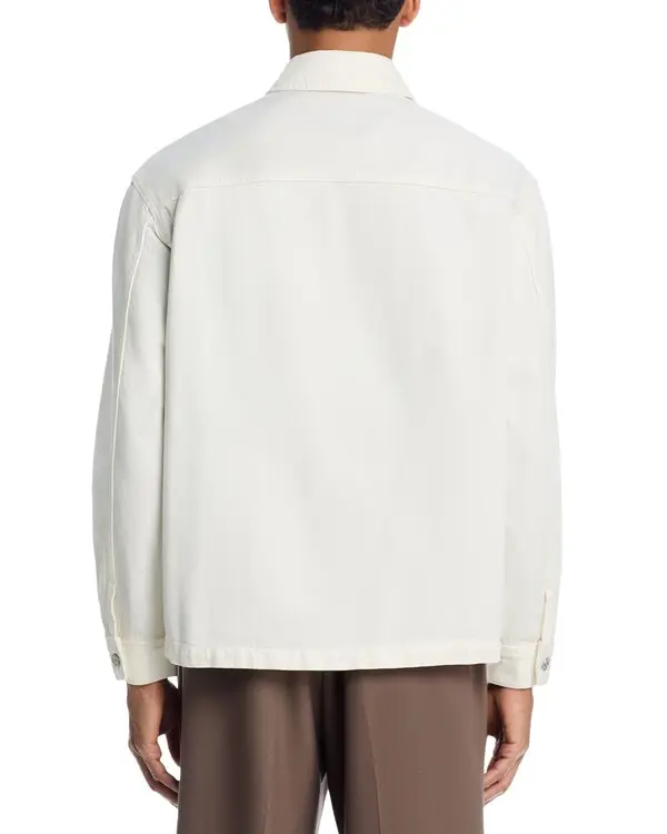 FRAME Regular Fit Linen Blend Shirt Jacket