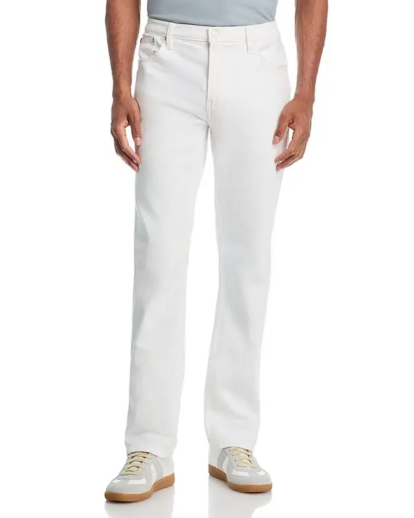 FRAME Modern Straight Fit Denim Jeans - White Grind
