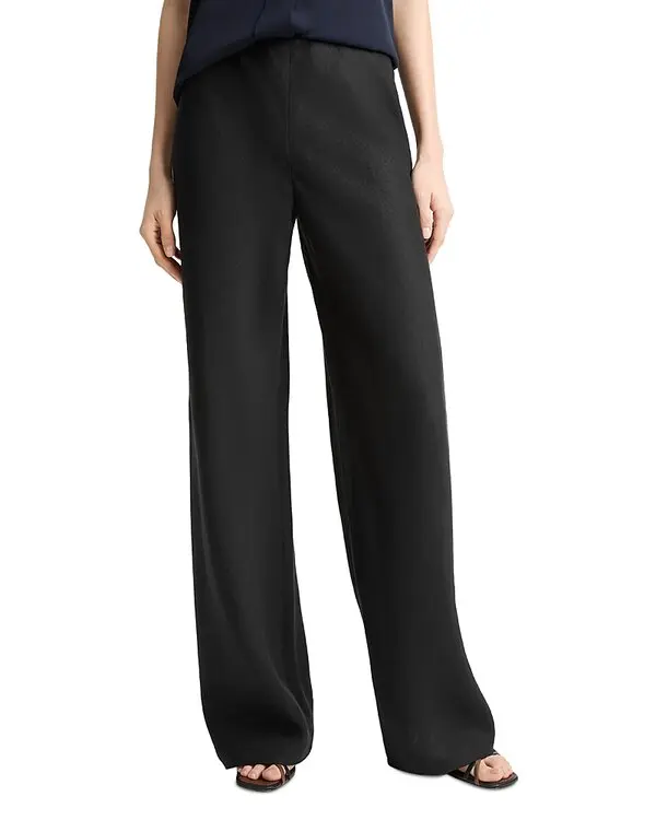 Vince Collette Linen Bias Pants - Black