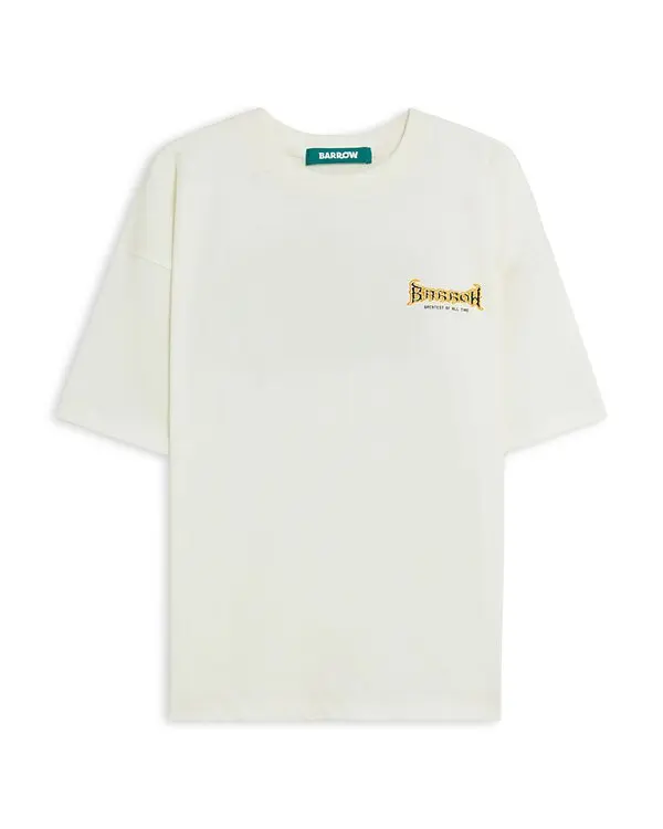 BARROW Skull Bead Graphic T-shirt - Coconut