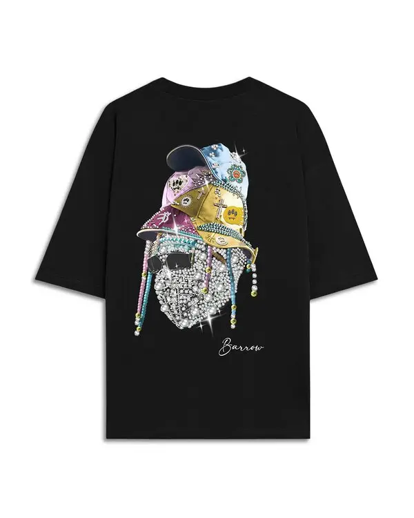 BARROW Jewel Face Graphic T-shirt - Black
