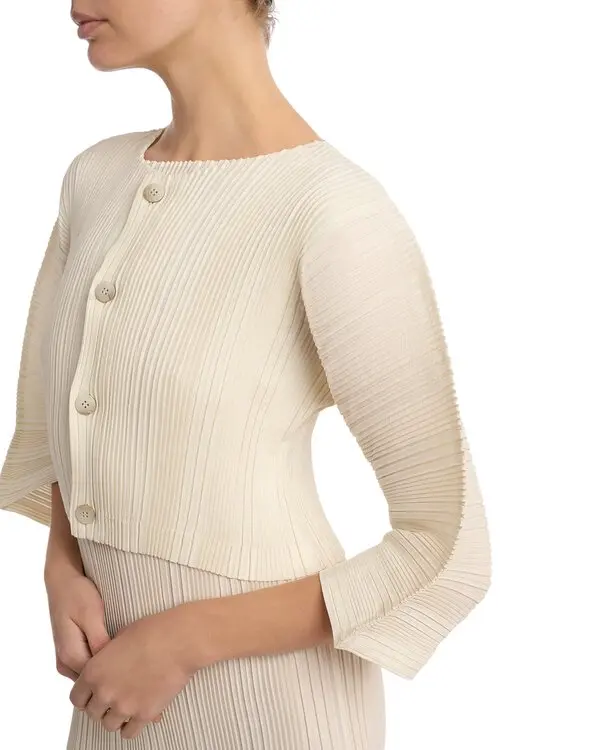 Issey Miyake Rib Pleats Cardigan