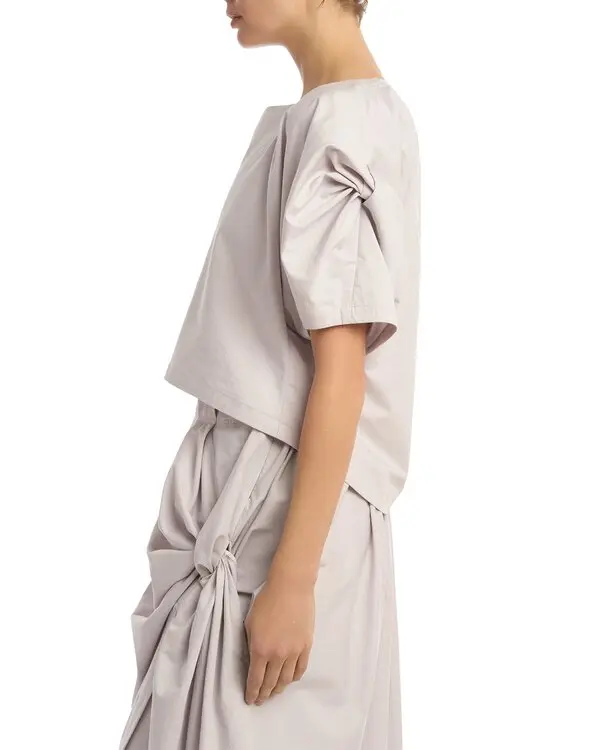 Issey Miyake Gathered Sleeve Top