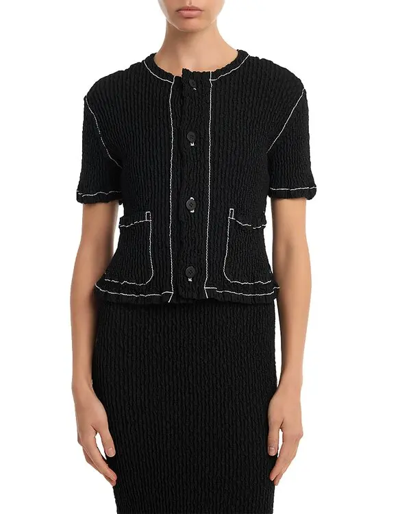 Issey Miyake Wavelet Ensemble Top - Black