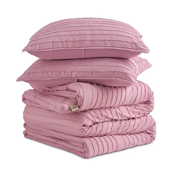 UGG Devon Texture Comforter Set, King - Dusty Orchid