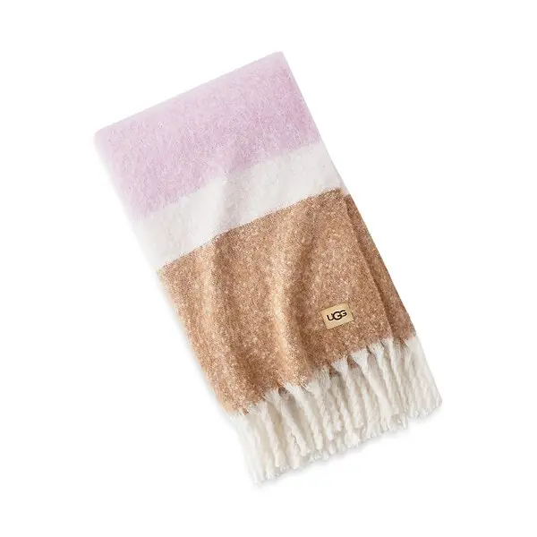 UGG Simona Faux Mohair Throw Blanket - Rosetta Stripe