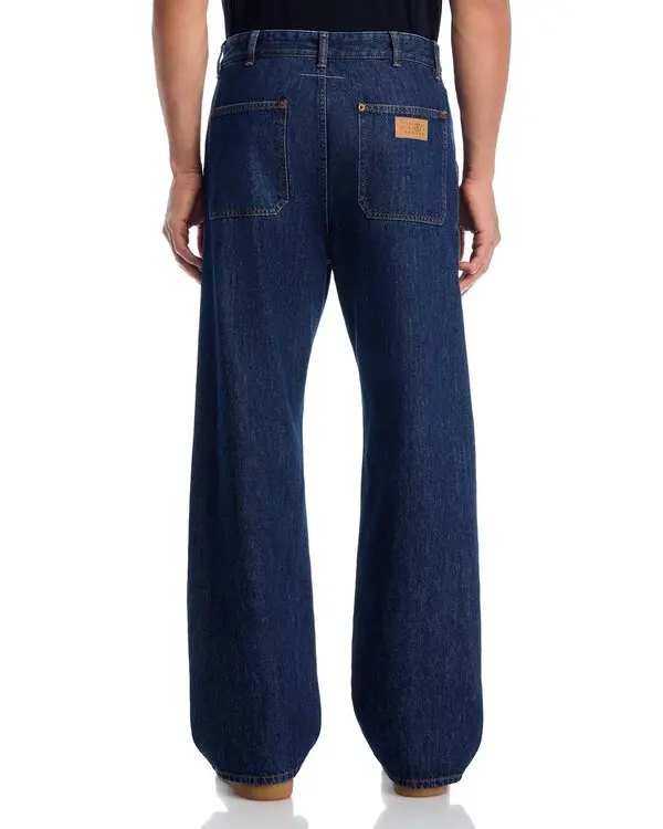 MAISON MARGIELA Rip Panel Straight Fit Jeans - Blue