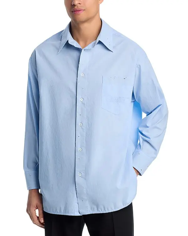 MAISON MARGIELA Long Sleeve Pocket Shirt - Light Blue