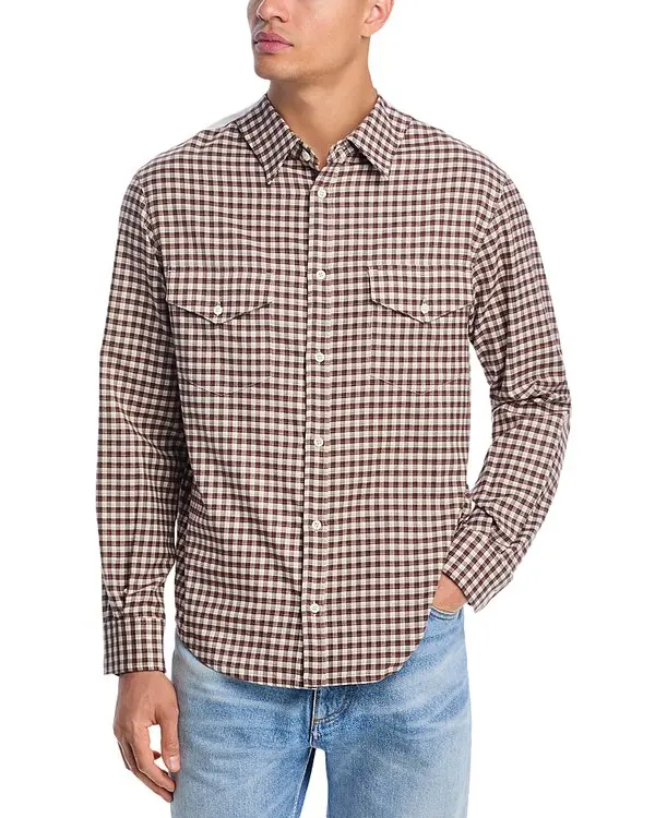 MAISON MARGIELA Long Sleeve Check Pocket Shirt