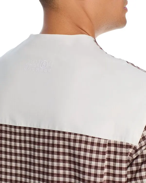 MAISON MARGIELA Long Sleeve Check Pocket Shirt