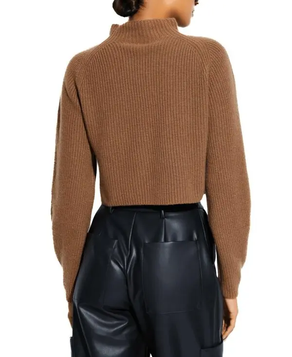 Lapointe Cashmere Silk Cropped Raglan Sweater