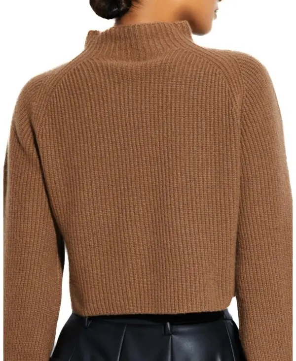 Lapointe Cashmere Silk Cropped Raglan Sweater