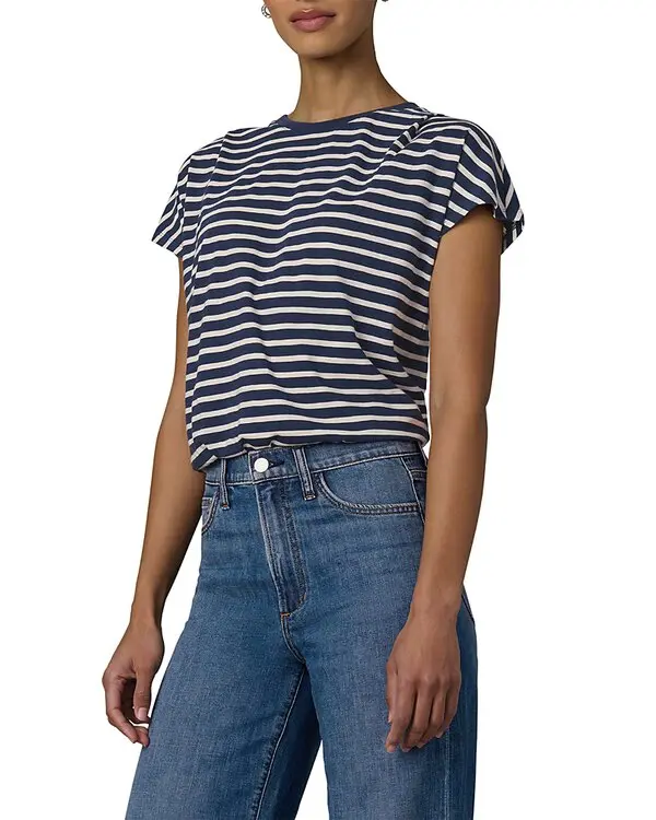 Joe's Jeans The Bubble Tee - Navy/ecru Stripe