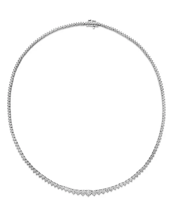 Bloomingdale'S Certified Diamond Graduated Tennis Necklace 3.0 Tcw - White