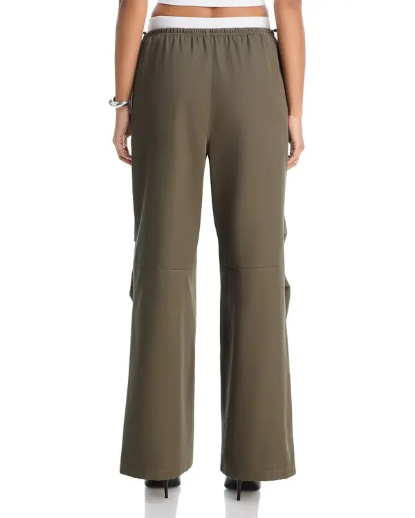 Alexander Wang Mid-rise Logo Elastic Waist Pants
