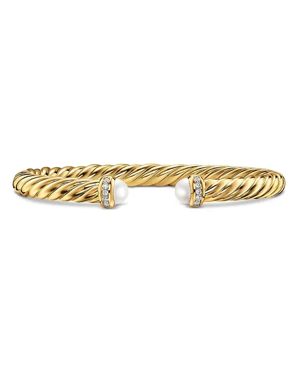 David Yurman Cablespira Flex Bracelet - Pearl/gold