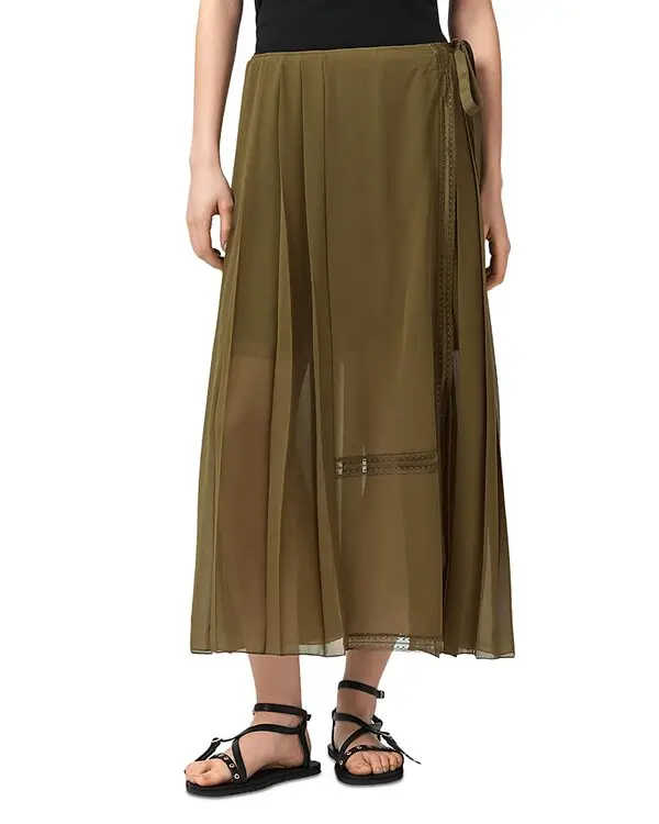 ALLSAINTS Clover Skirt - Khaki Green