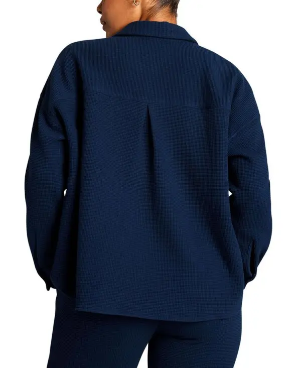 NEGATIVE Waffle Knit Shirt Jacket
