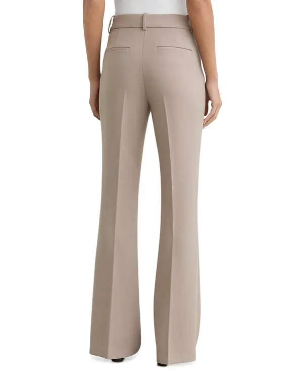 REISS Gabi Flare Leg Trousers - Stone Neutral