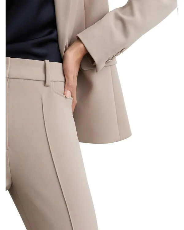 REISS Gabi Flare Leg Trousers - Stone Neutral