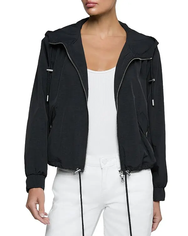 L'Agence Miro Windbreaker Jacket - Black