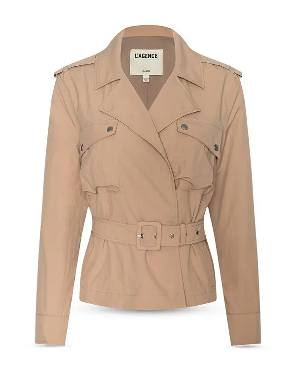 L'Agence Calida Short Windbreaker Trench Jacket
