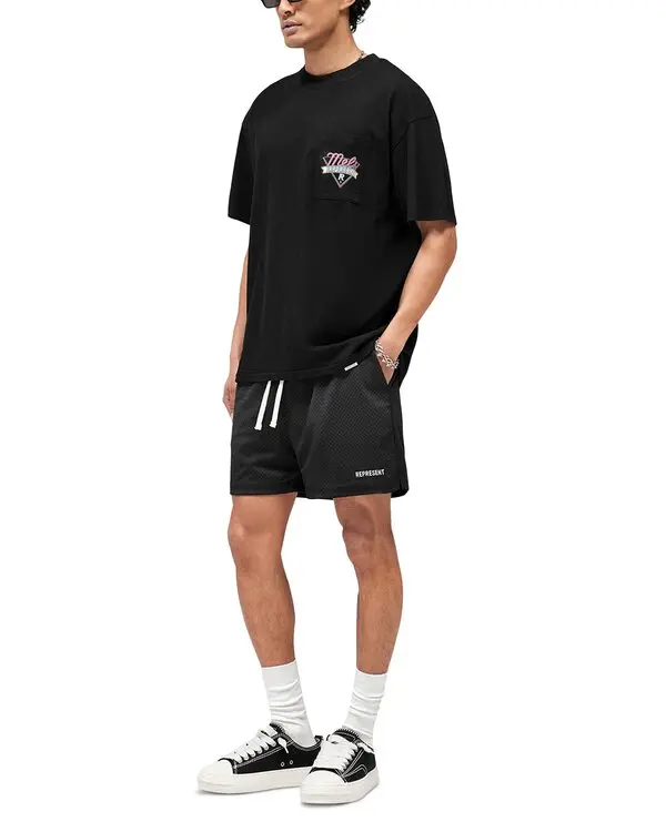 REPRESENT Washed Mesh Relaxed Fit Shorts - Black
