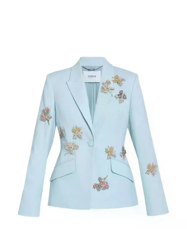 Erdem Floral Embellished Single-breasted Blazer