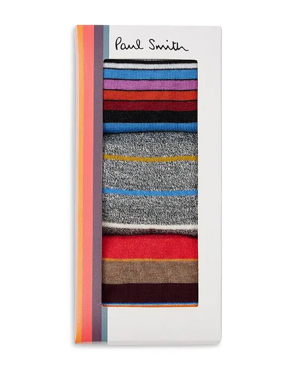 Paul Smith Stripe Crew Socks Pack Of 3 - Mixed Plate