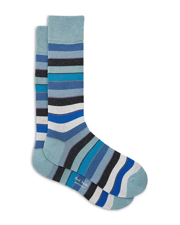 Paul Smith Stripe Crew Socks - Turquoise